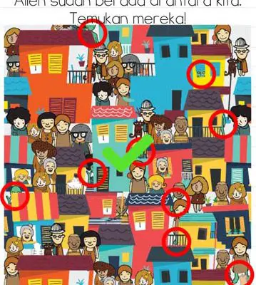 Alien sudah berada di antara kita. Temukan mereka! (Brain Test Level ...