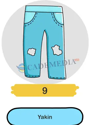 Celana ini sudah usang sekali, coba hitung ada berapa lubang (Brain Out ...